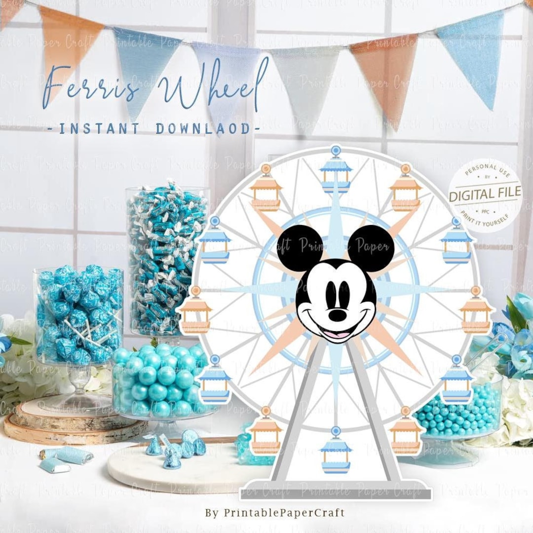 Ferris Wheel Cutout, Stand up Prop, 1st Birthday, Disneyland Party ...