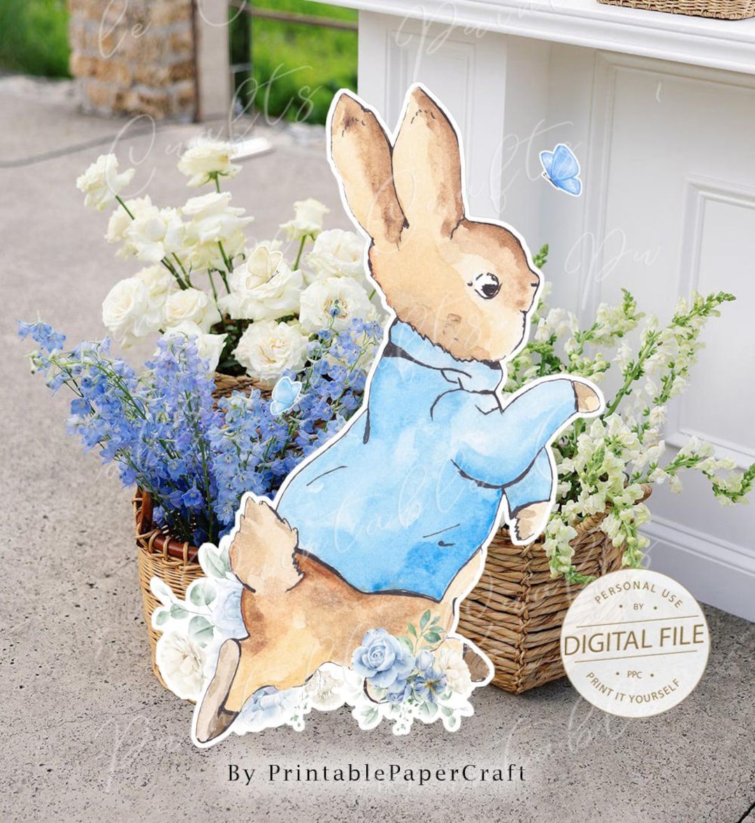 Baby Shower Party Decor, Peter Rabbit Cutout, Baby Shower Decor, Boy ...