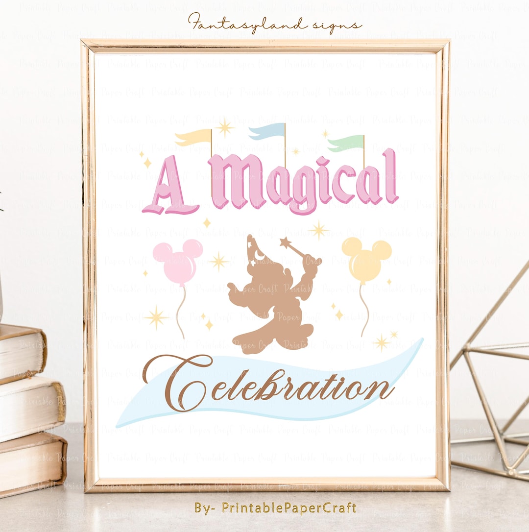Printable Disneyland Party Sign, 1st Birthday, Disneyland Party ...
