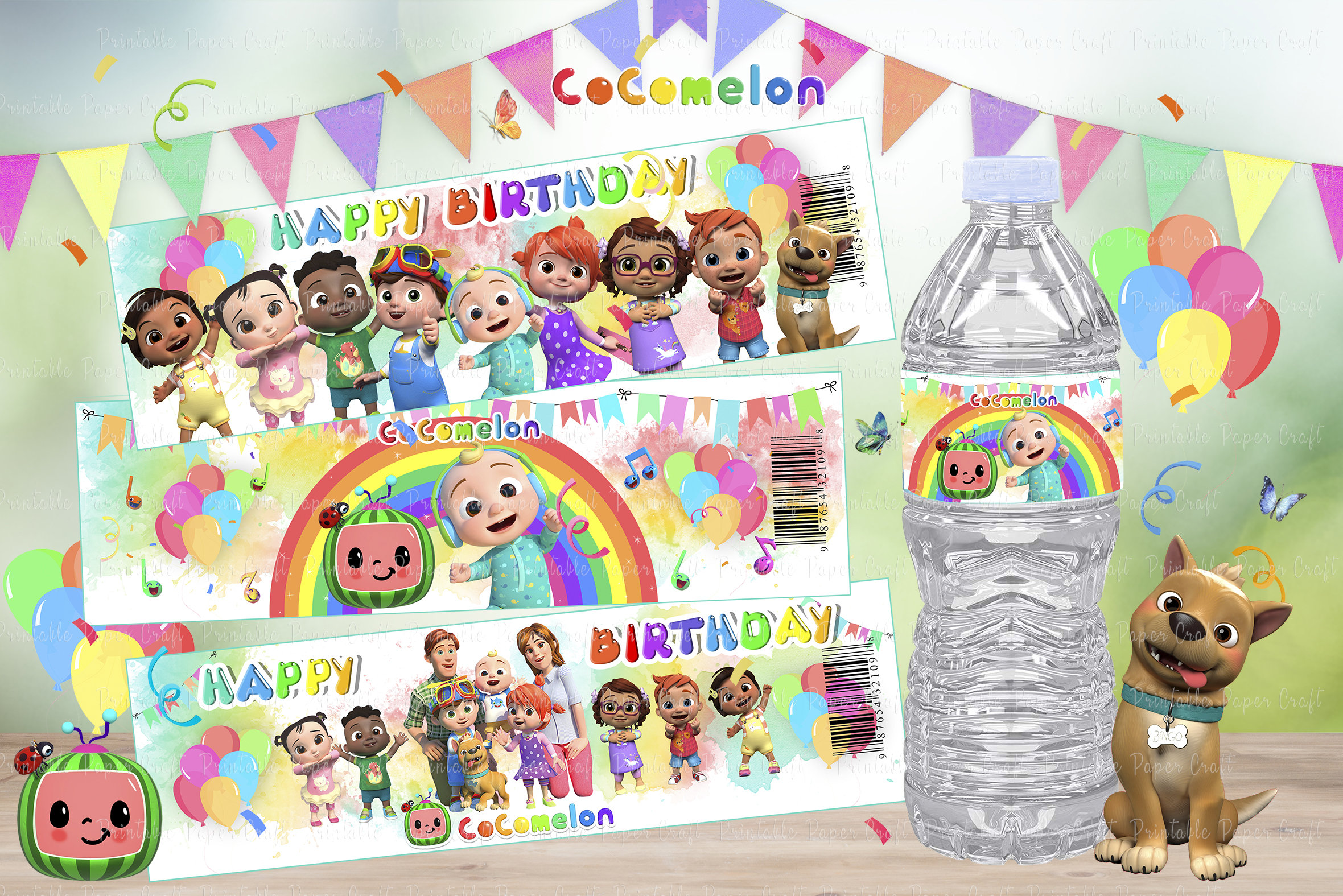 Cocomelon Water Bottle Labels Cocomelon Birthday Party | Etsy