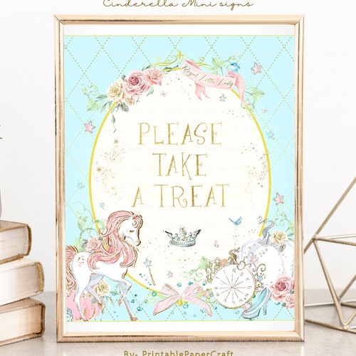 Cinderella Party Supplies Cinderella Party Sign Princess - Etsy