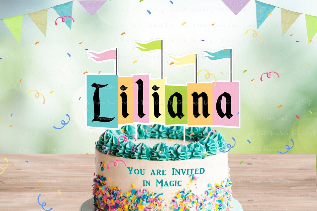 Personalized Cake Topper Birthday Cake Decor Birthday Centerpiece