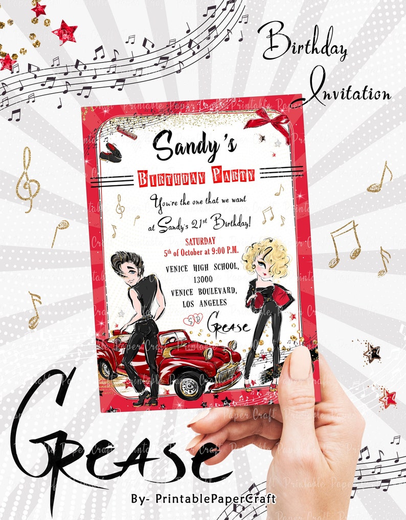 Digital Retro 1950s Birthday Party Invitation Fifties - Etsy