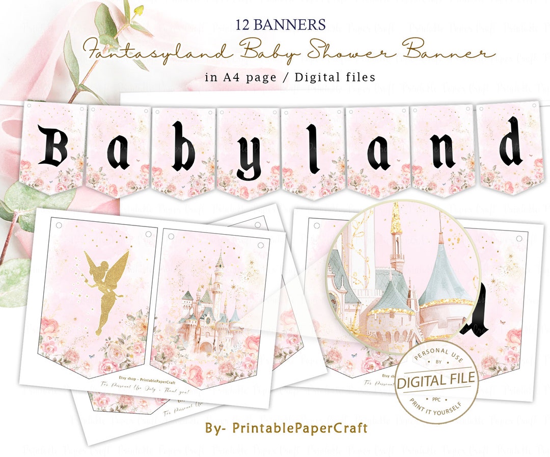 Baby Shower Banner, Babyland Baby Shower, Babyland Party Decor, Girl ...