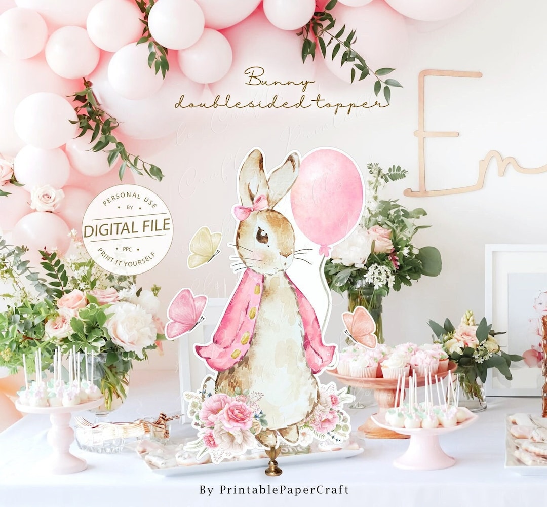 Girl Baby Shower Party Decor, Bunny 1st Birthday, Baby Shower ...