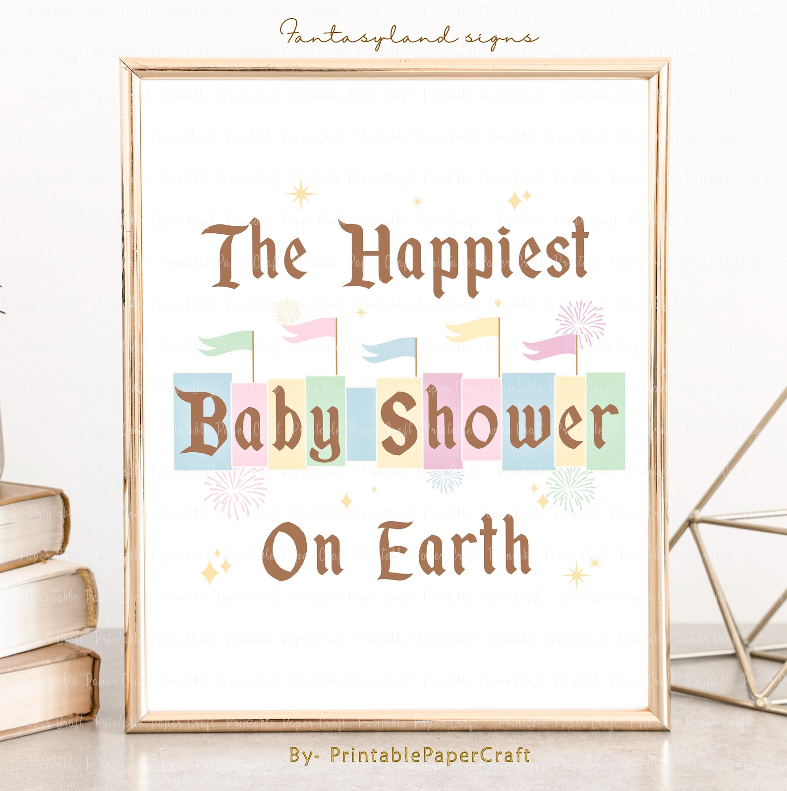 Disneyland Baby Shower Party Sign, Girl Baby Shower, Disneyland Party ...