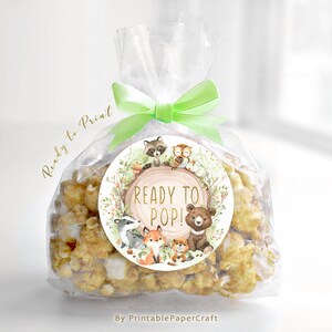 Woodland Favor Tags, Woodland Birthday Stickers, Woodland Baby Shower ...