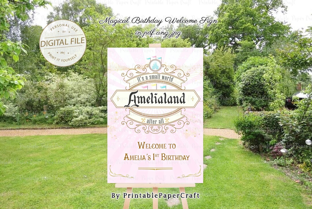 Party Welcome Sign, Magical Birthday Party Supplies, Birthday Party ...