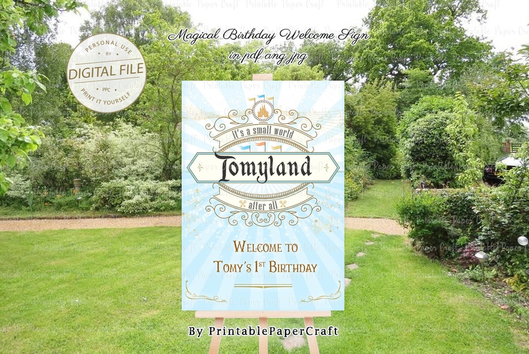 Party Welcome Sign, Magical Birthday Party Supplies, Birthday Party ...