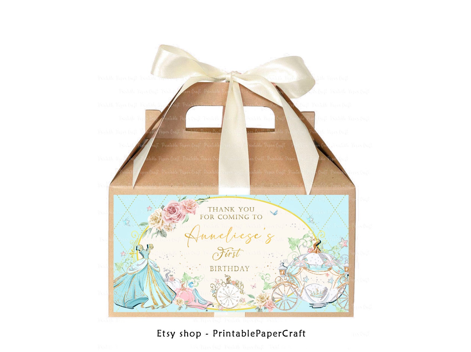 Cinderella Gable Box Labels, Cinderella 1st Birthday, Cinderella Baby ...