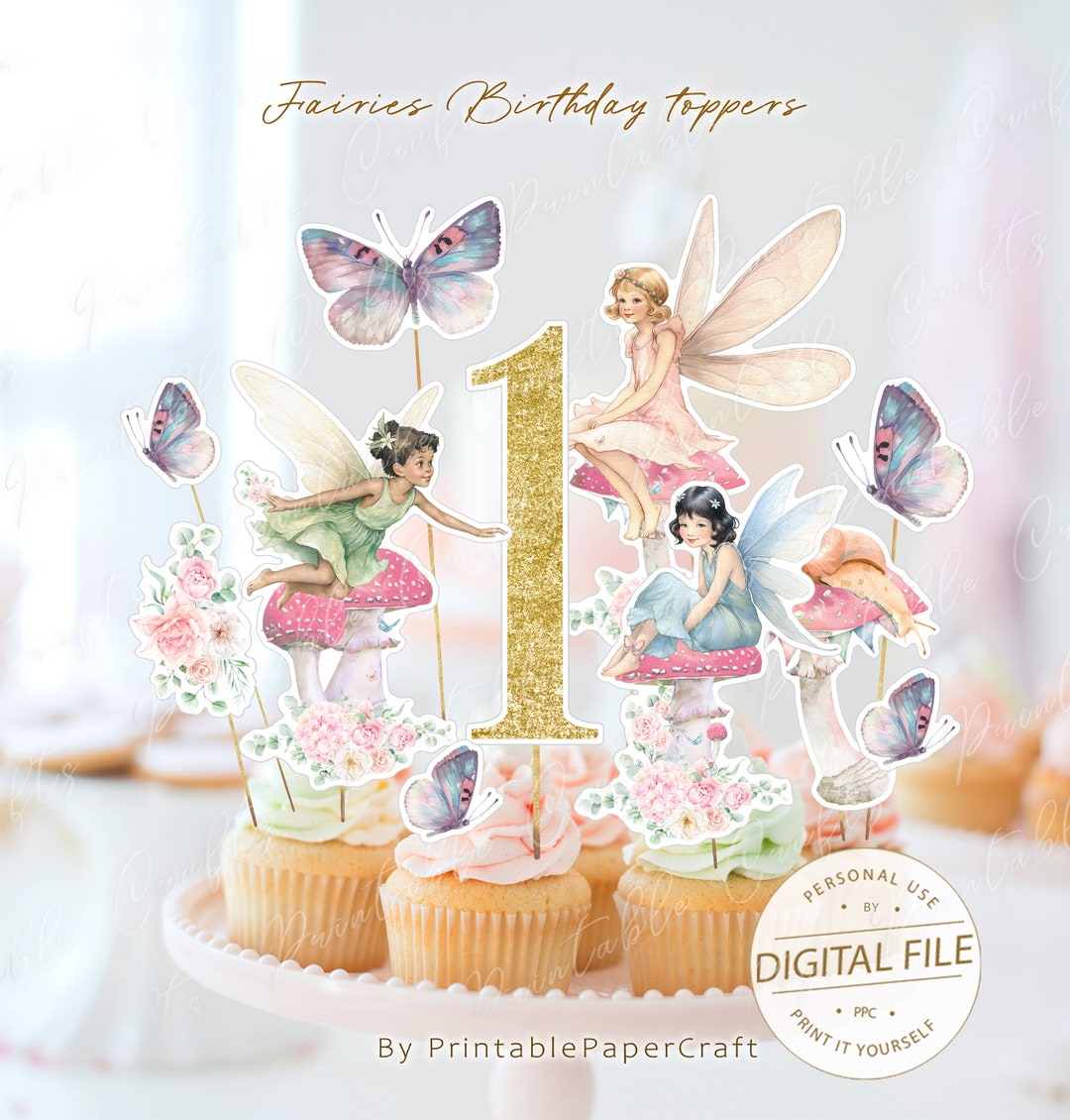 Fairy Cake Toppers, Fairy Baby Shower, Fairy Cake Decor, Fairy Centerpieces, Fairy Party Decor ...