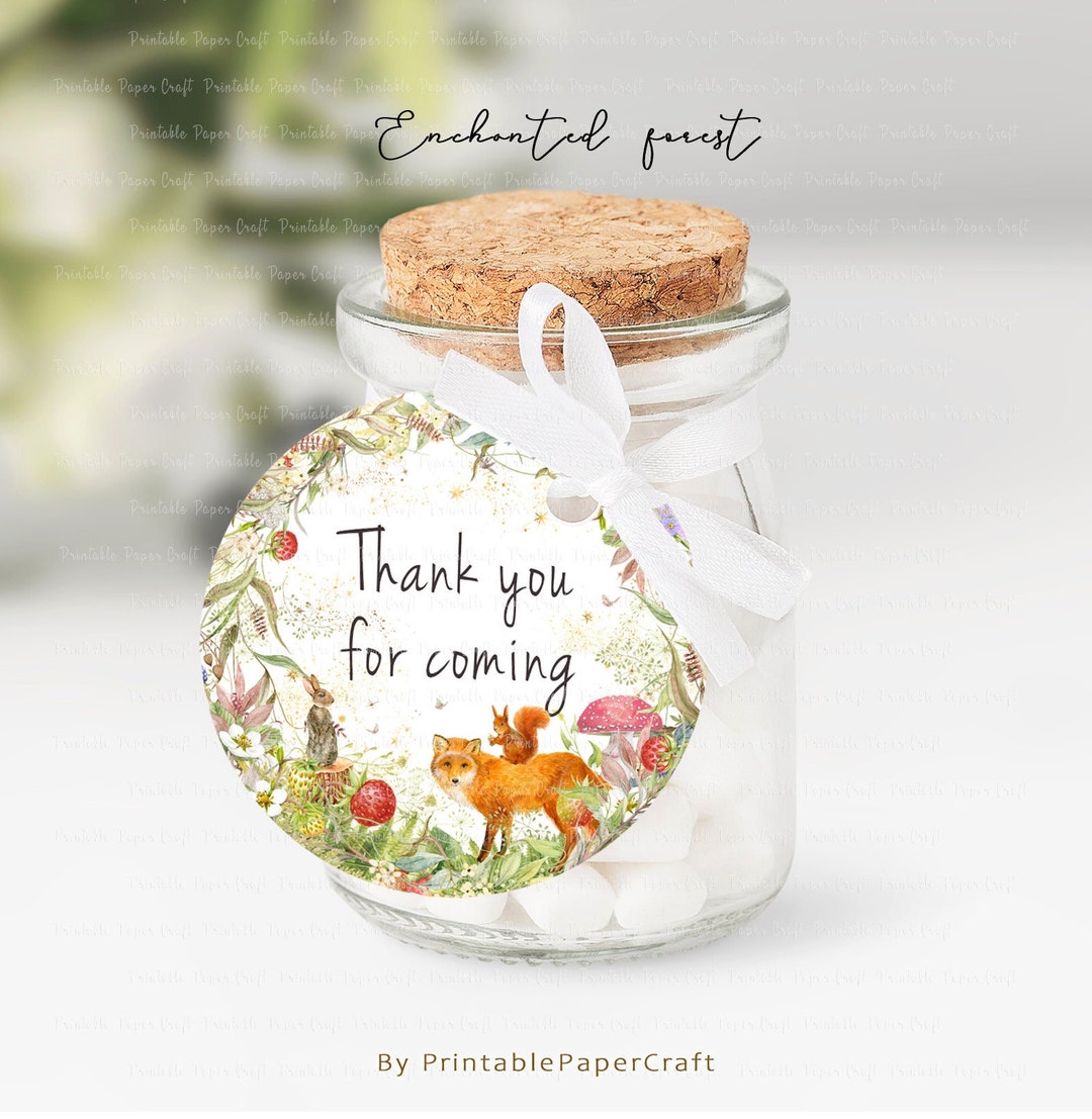 Enchanted Forest Party Supplies, Woodland Favor Tags, Woodland Birthday ...