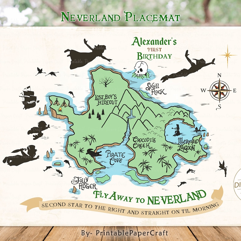 Neverland Map - Etsy