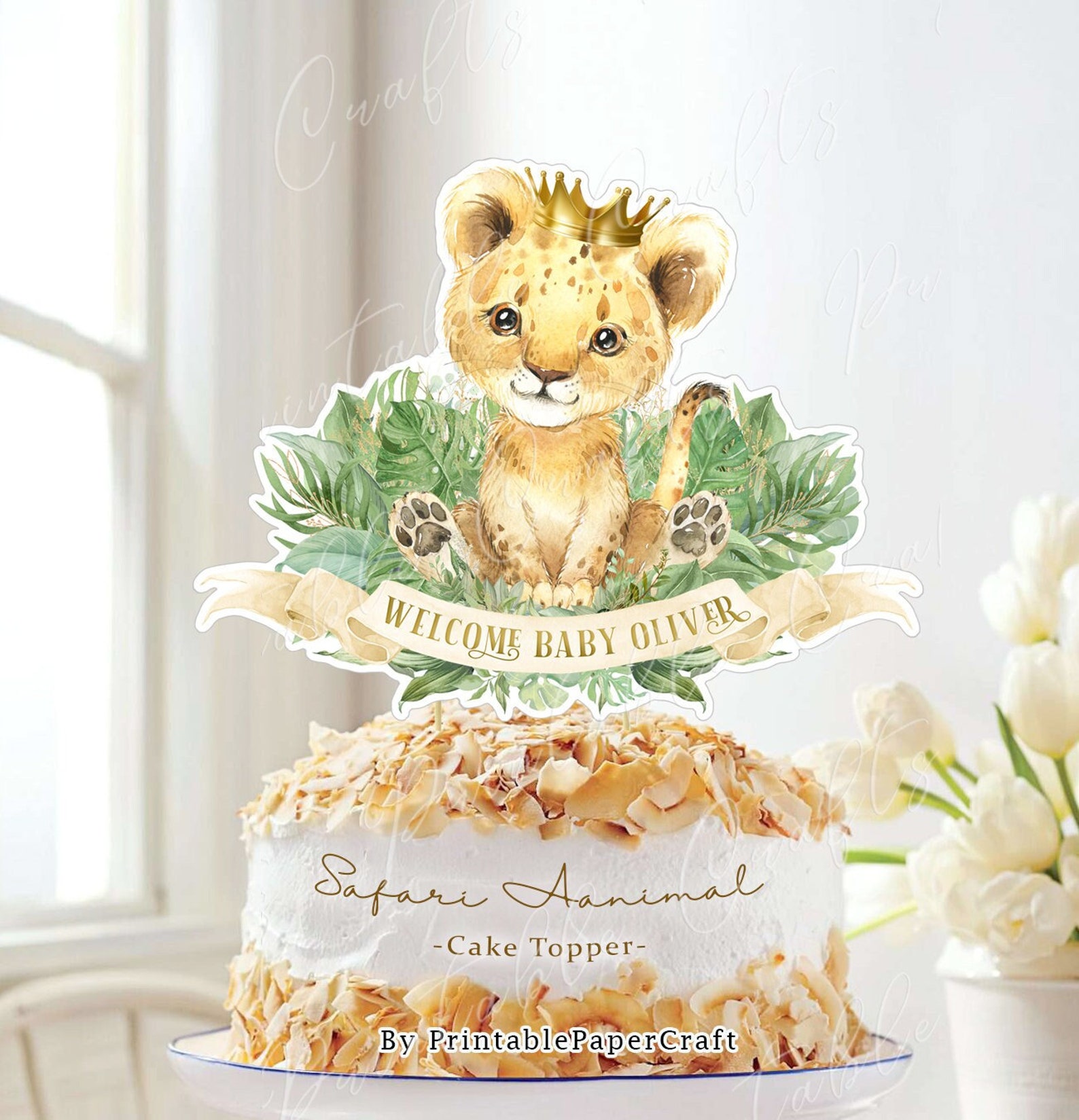 Safari Baby Shower Cake Topper, Lion King Party Decor, Jungle Baby ...