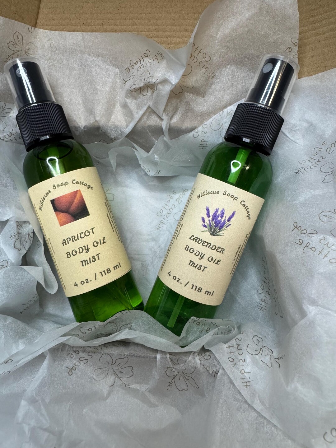 Lavender & Apricot Body Oil Mist Bundle - Etsy