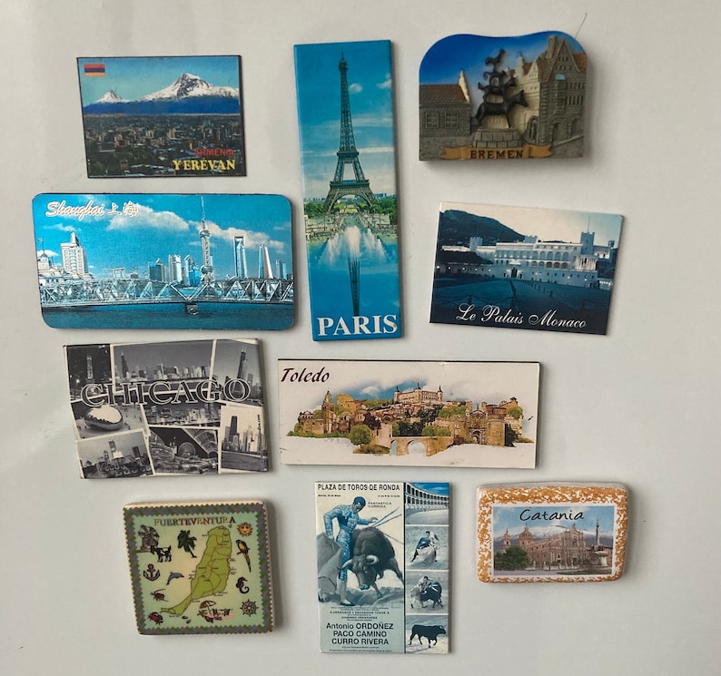 Country Fridge Magnet Travel Magnet Set City Souvenir Magnets for ...