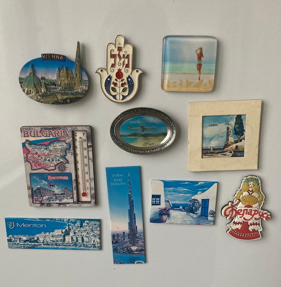 Magnets for the Fridge Set of Travel Magnets 10 World Magnets ...