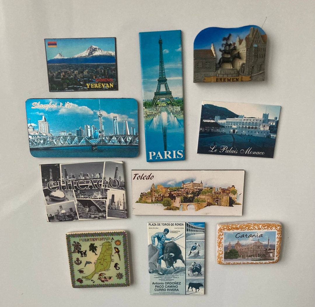 Country Fridge Magnet Travel Magnet Set City Souvenir Magnets for ...