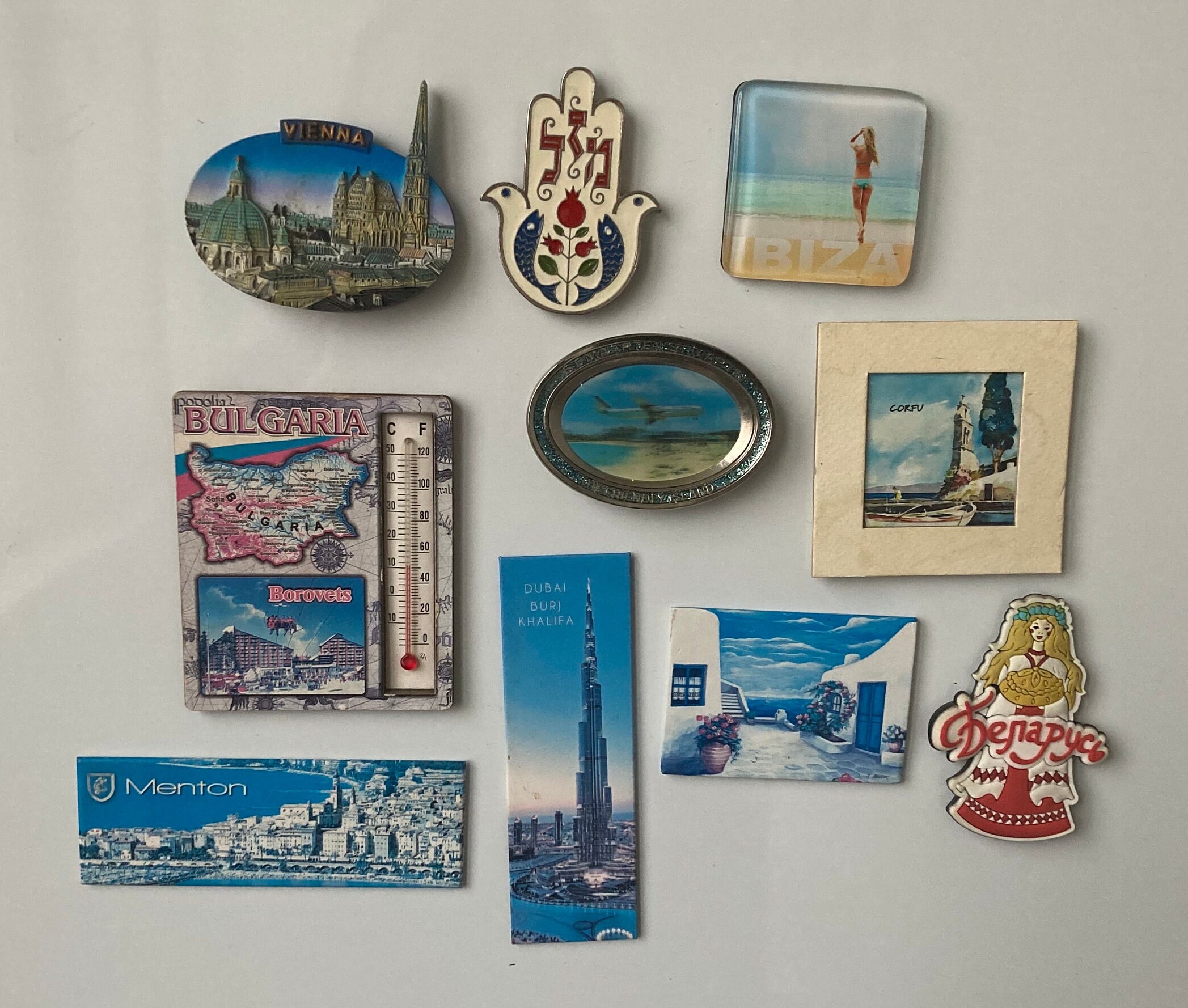 Magnets for the Fridge Set of Travel Magnets 10 World Magnets ...