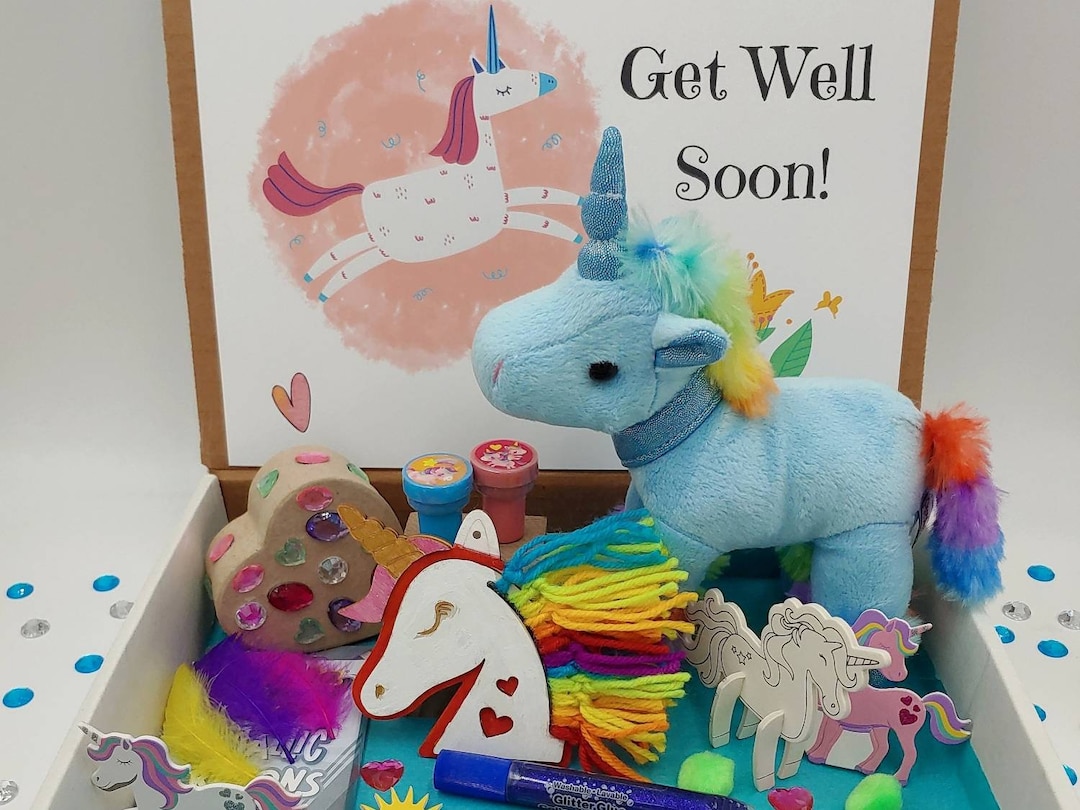 Get Well Care Package for Kids, Get Well Gift for Girls, Feel Better Gift Box for Girls, Get ...