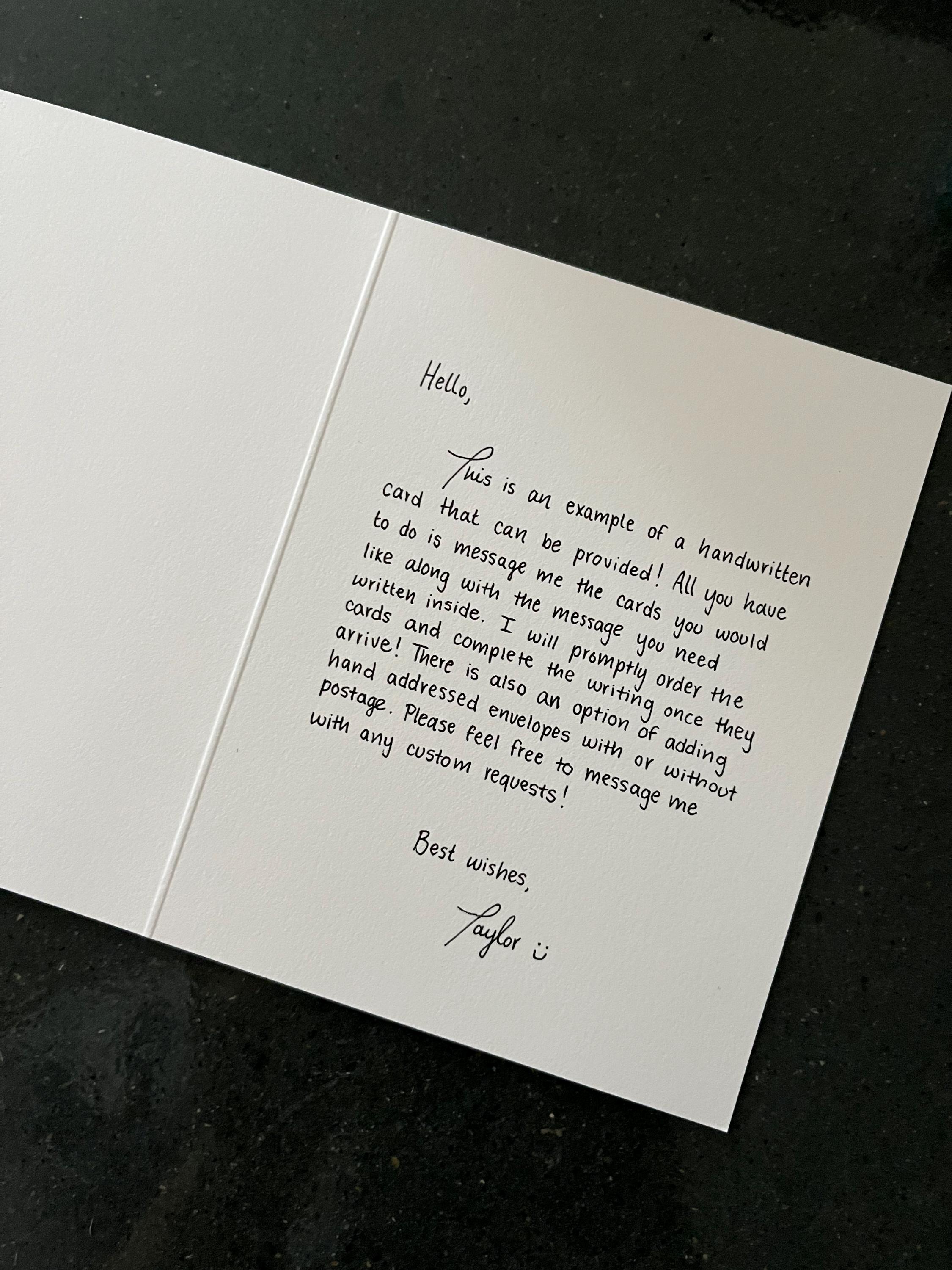 Custom Handwritten Cards - Etsy