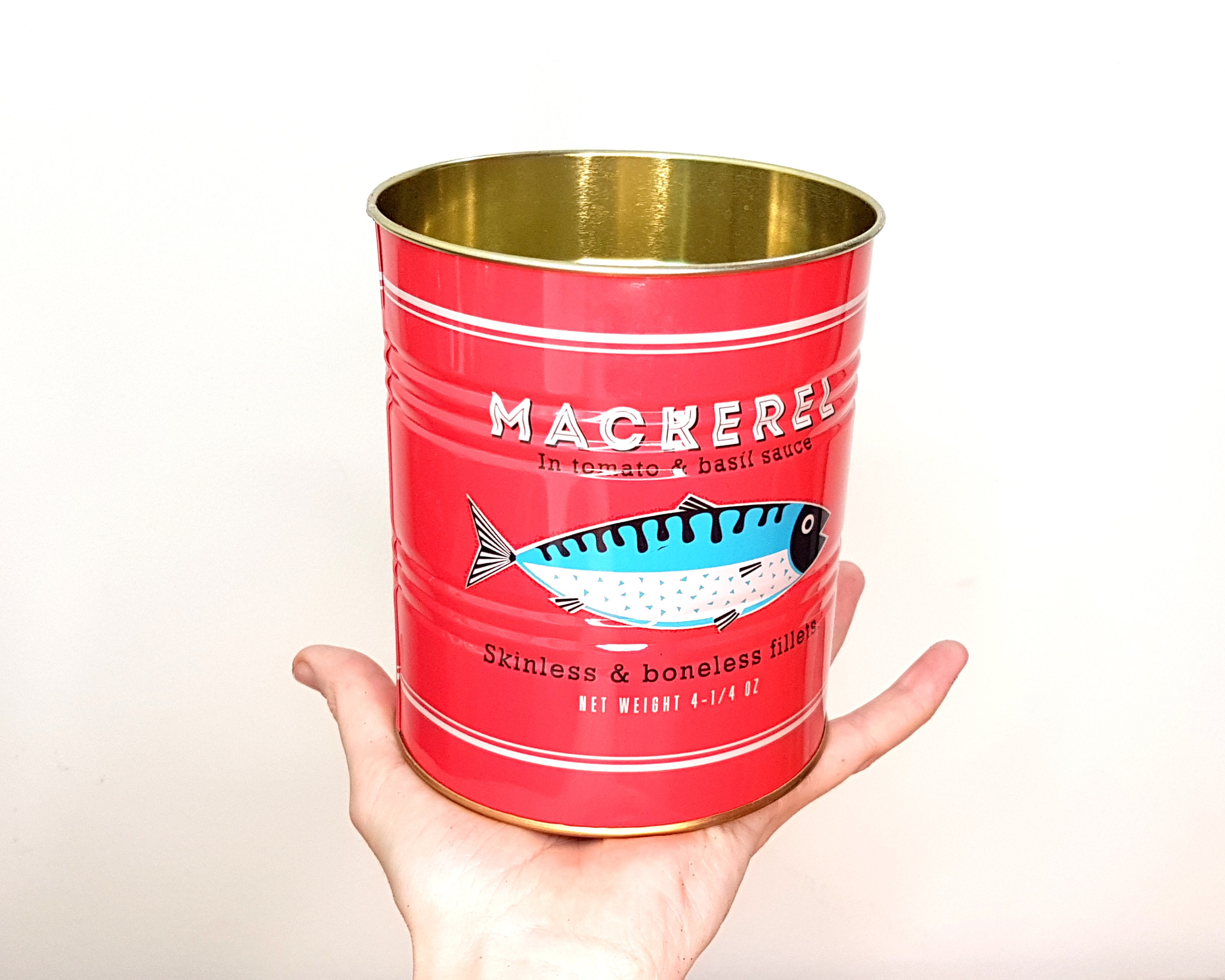 Nostalgic Plant Pot Mackerel Fish Tin Vintage Storage Metal - Etsy UK