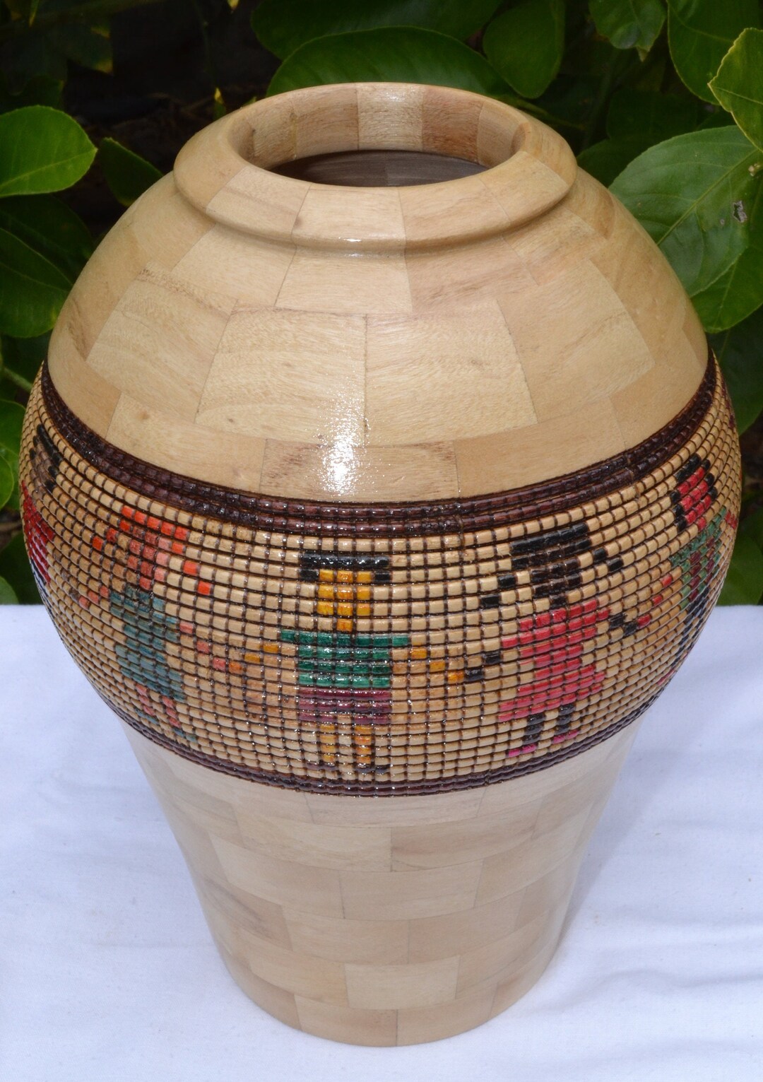 Hand-turned Wood Vase, Friendship Vase, Table Vase, Hand Crafted Wood ...