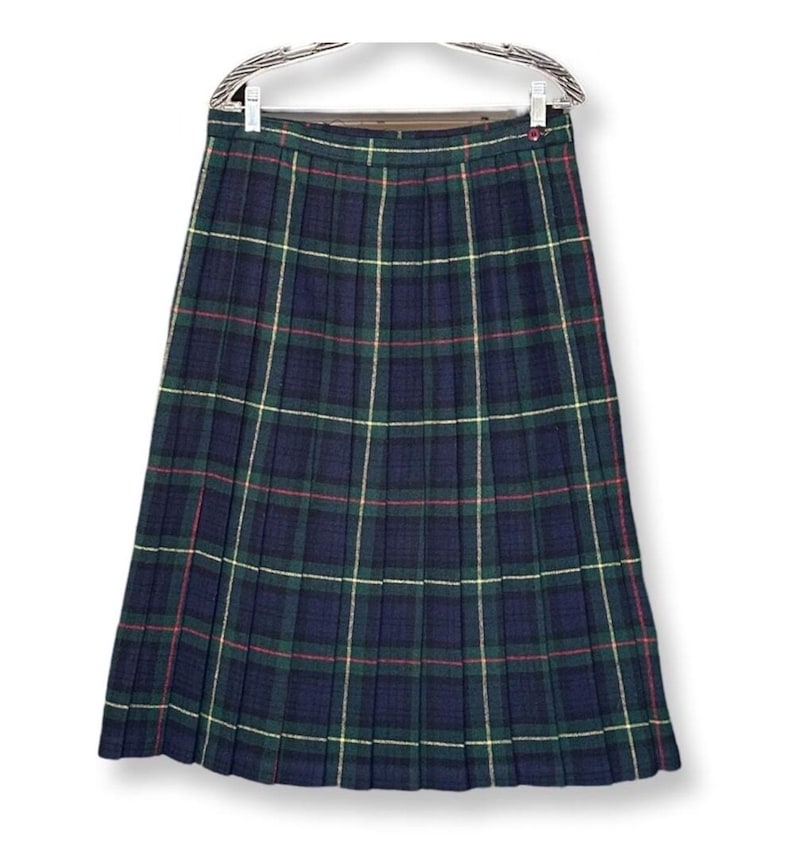 Vintage 70s Parsons Place Tartan Wool Plaid Saddle Skirt Sz 18 - Etsy