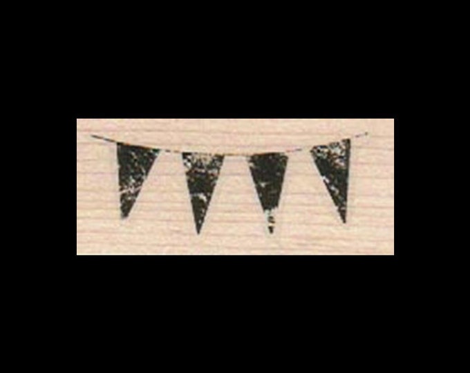 TRIANGLE BANNER Rubber Stamp, Shape Stamp, Banner Stamp, Bunting Stamp ...