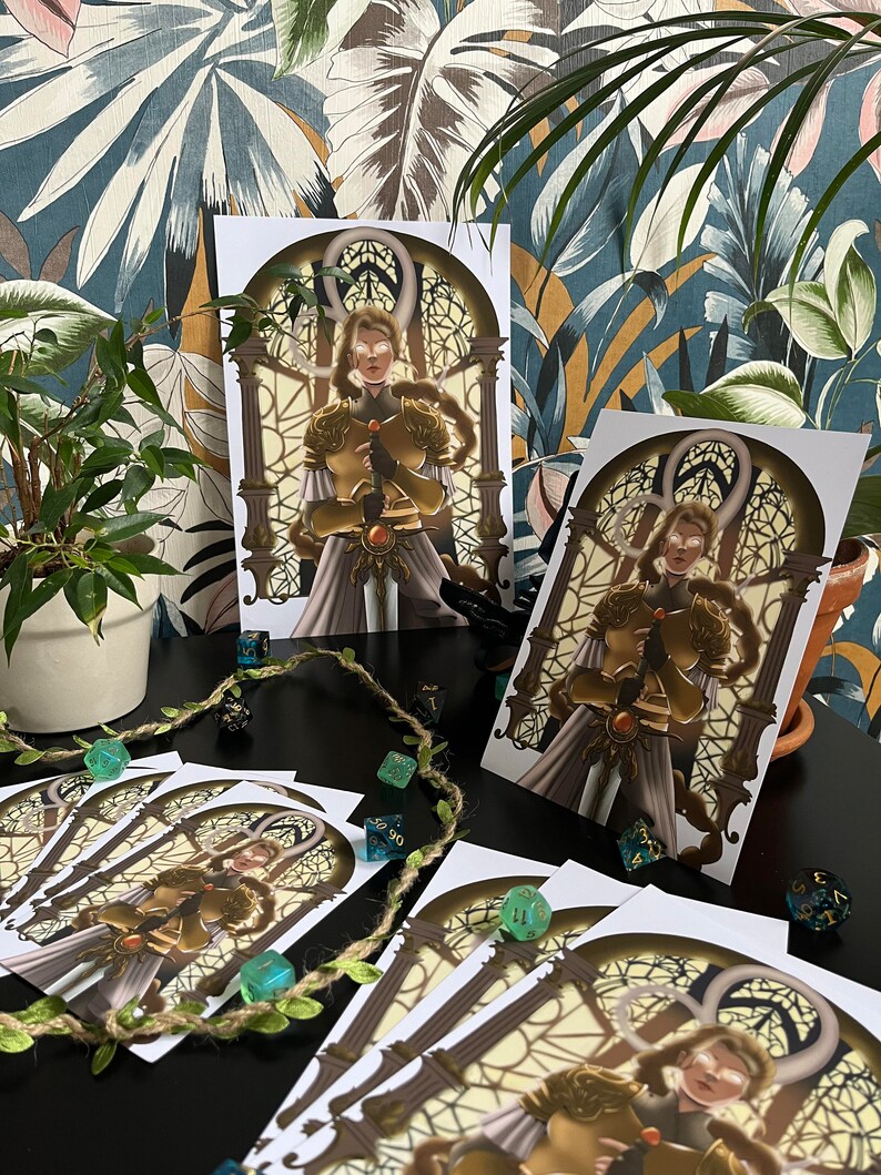 Zodiac Sign Art Leo Print Paladin Dnd Print Art Print Fantasy Art ...