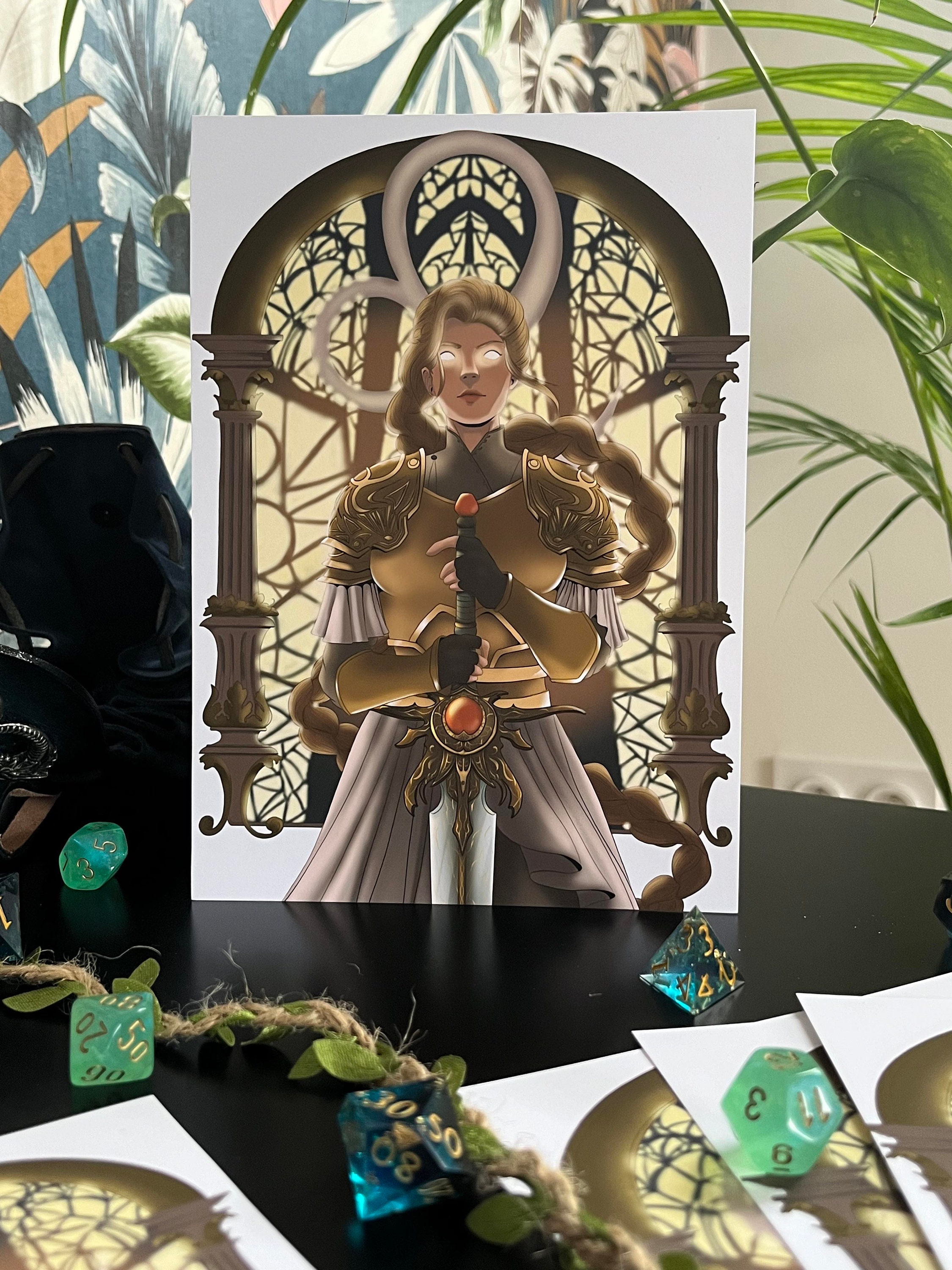 Zodiac Sign Art Leo Print Paladin Dnd Print Art Print Fantasy Art ...