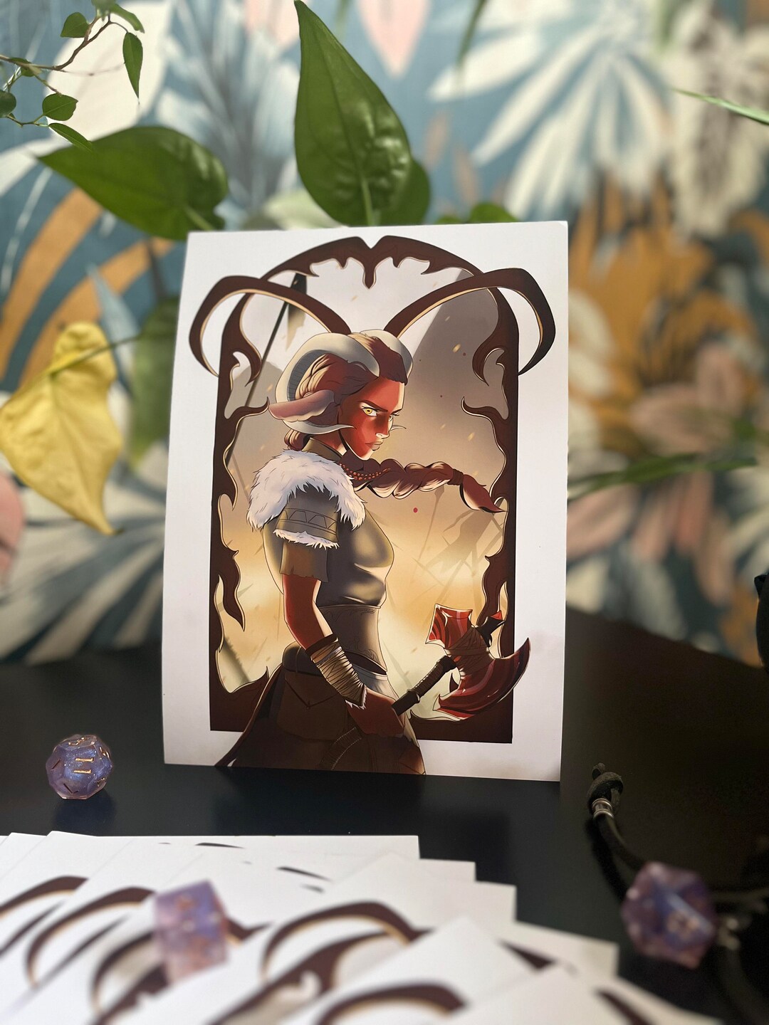 Zodiac Sign Art Aries Print Barbarian Dnd Print art Print Fantasy Art ...