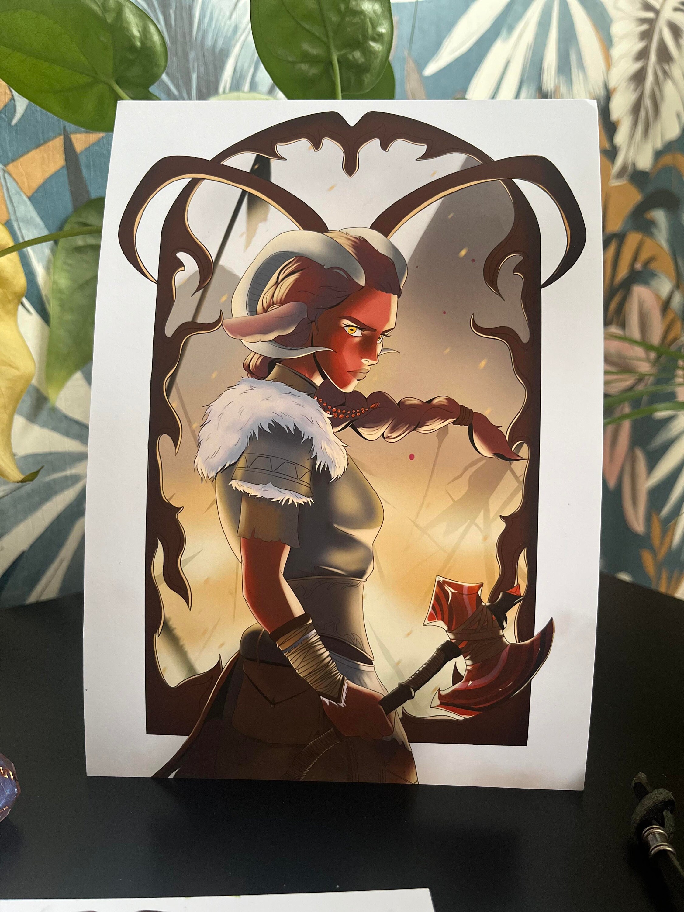 Zodiac Sign Art Aries Print Barbarian Dnd Print art Print Fantasy Art ...