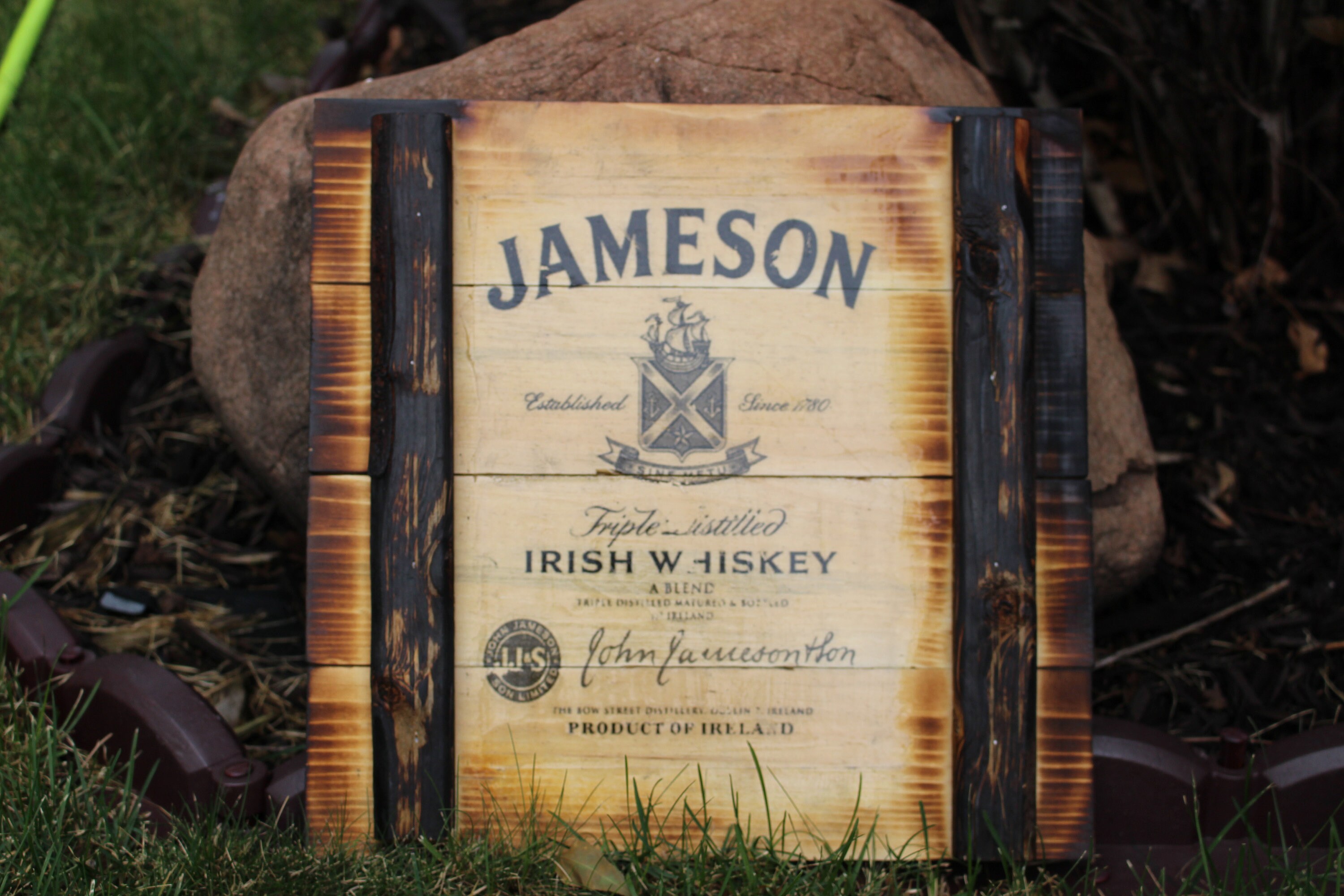 Handcrafted Rustic Wooden Crate Sign Jameson Irish Whiskey - Etsy