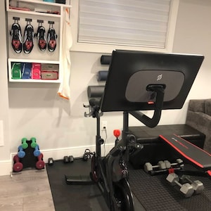 Vertical Pelotonal Shelf for Narrow Spaces | Treadmill | Exercise Bike ...