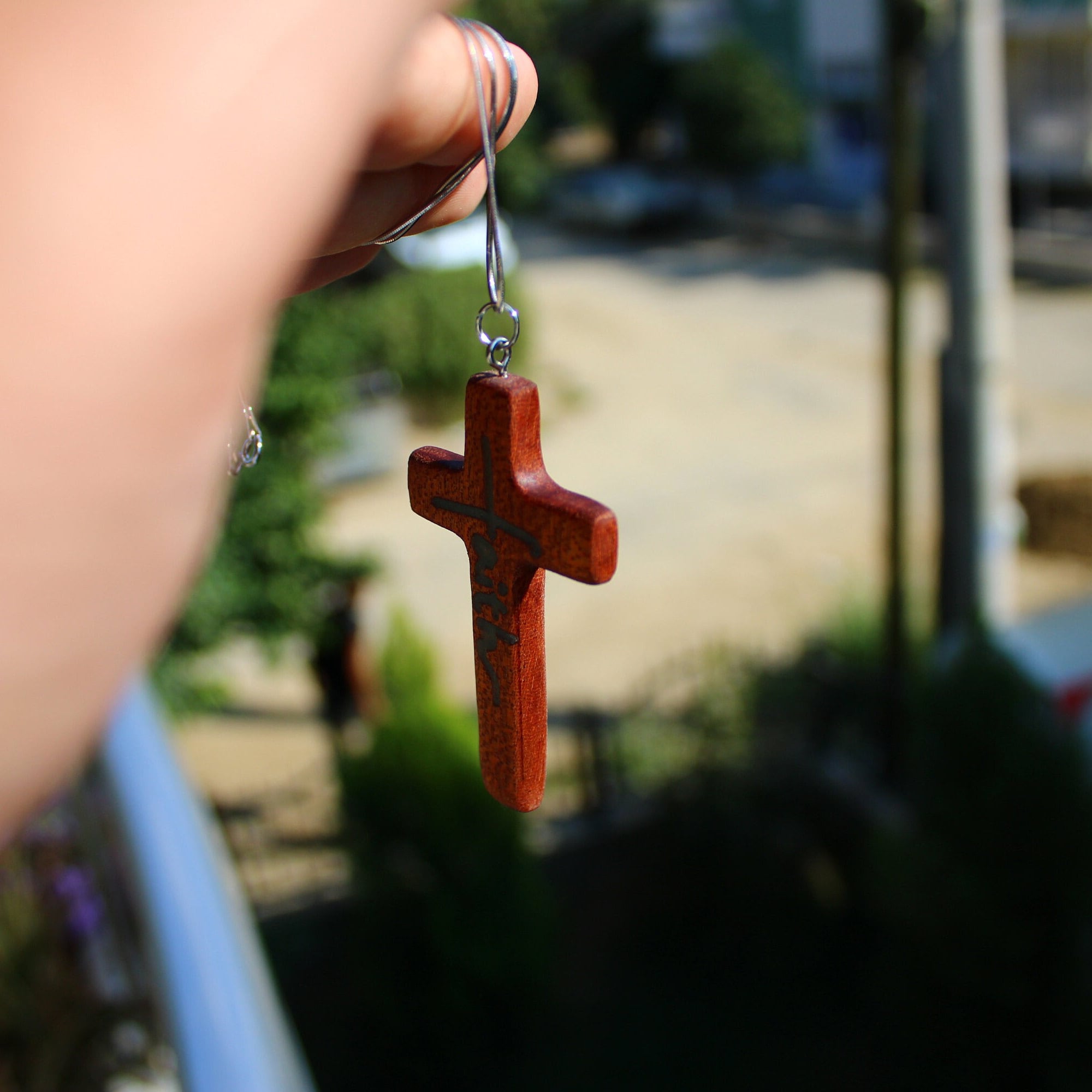 PERSONALIZED CROSS PENDANT Glow in the Dark Cross Necklace Mens Jewelry ...