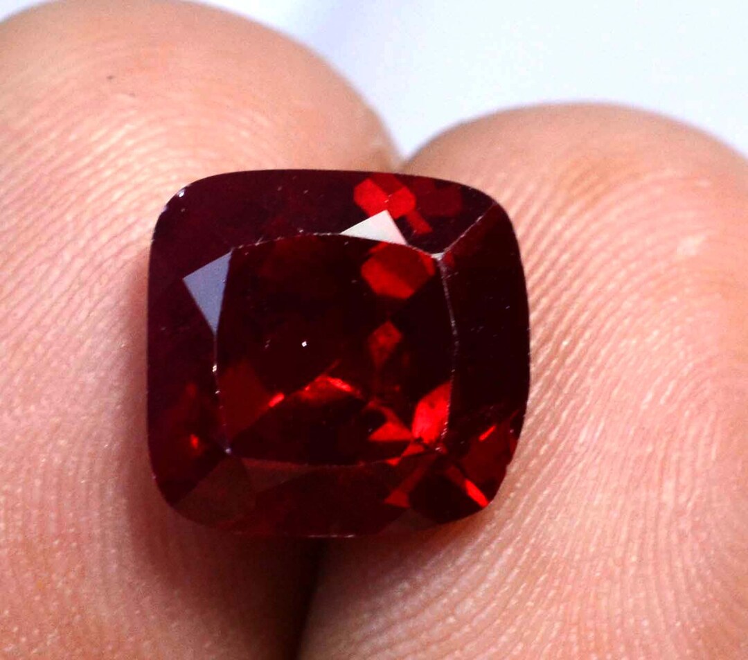 Mozambique 4.05 Ct Red Ruby Square Cut GIE Certified AAA - Etsy