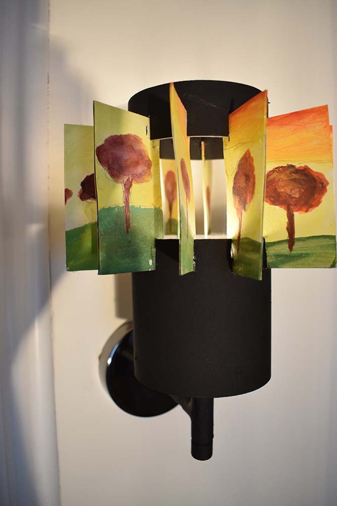 Purple Tree Wall Sconce: Handmade Art Light Fixture - Etsy