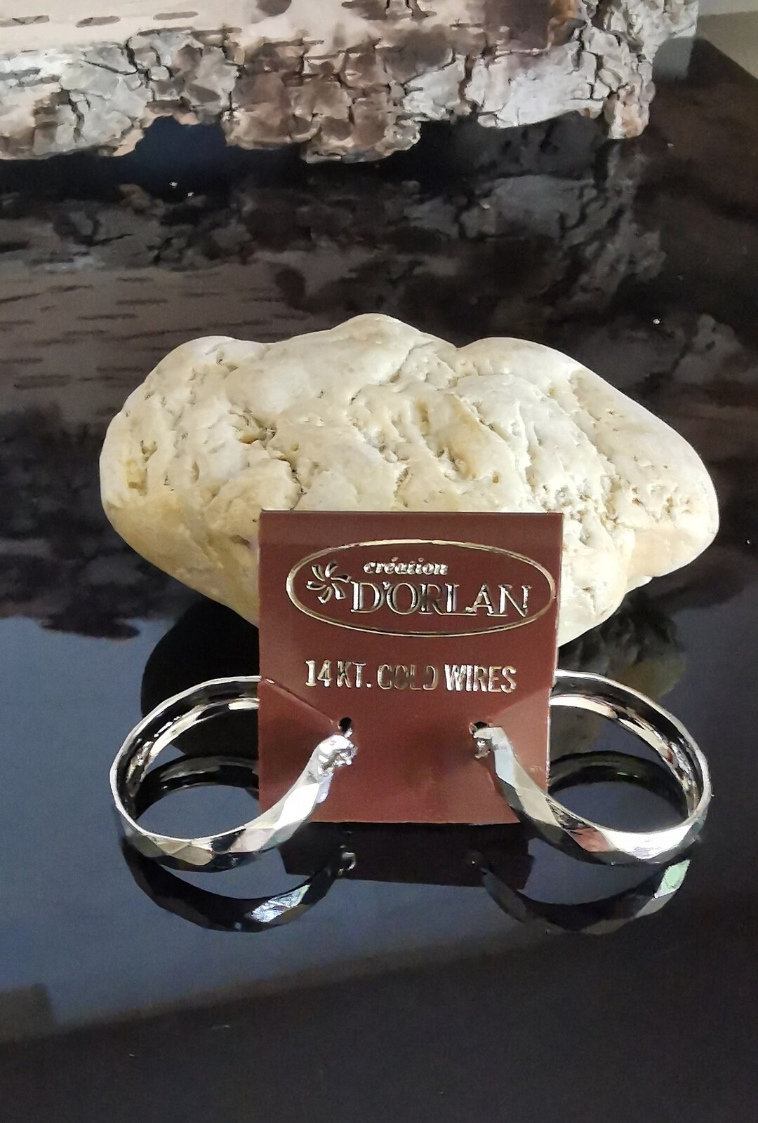 D'orlan Hoop Earrings 14K Gold Posts Diamond Cut Pattern - Etsy