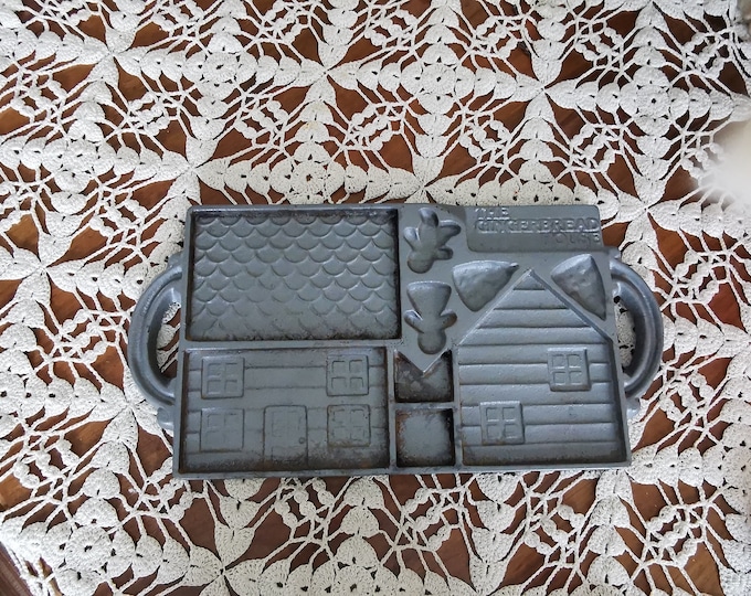 John Wright Co 1985 Vintage Cast Iron the Gingerbread House Mold,christmas Cookies,christmas ...