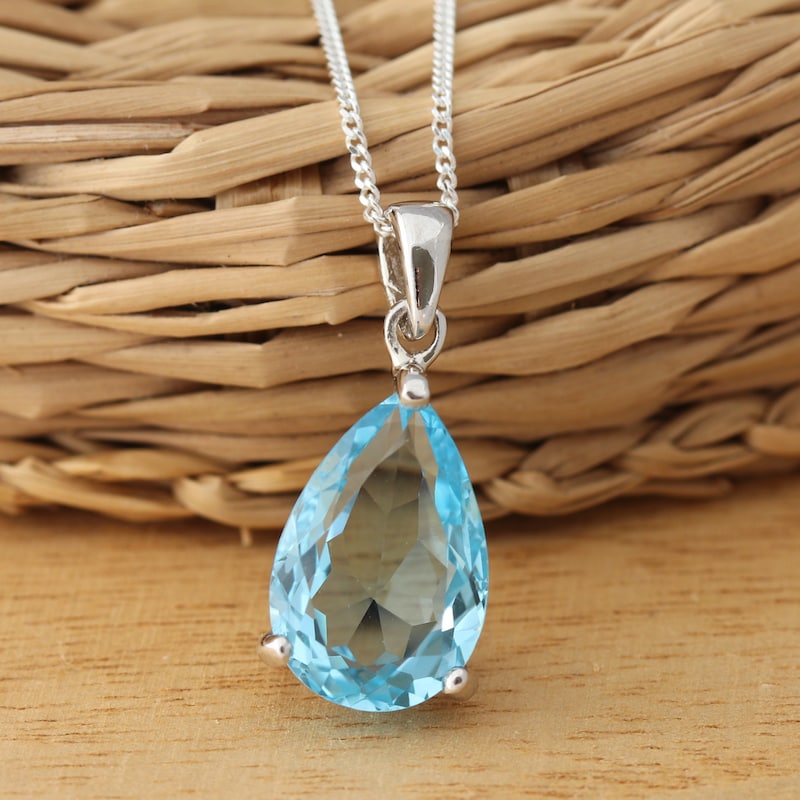 Vintage Ice Blue Necklace - Etsy UK
