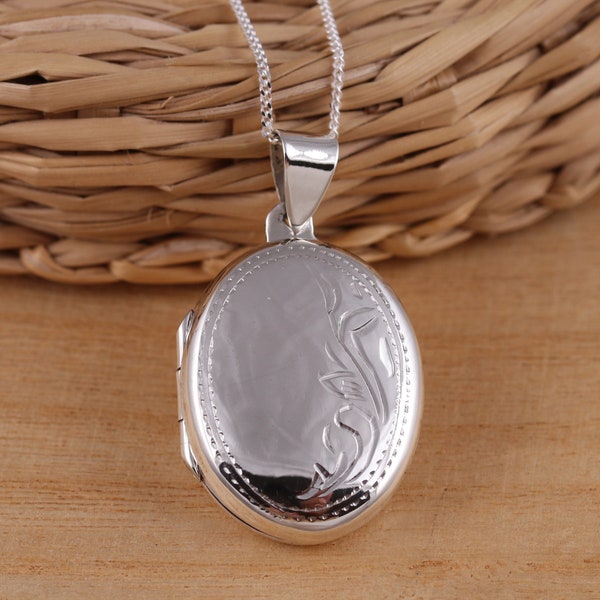 Large Silver Locket - Etsy