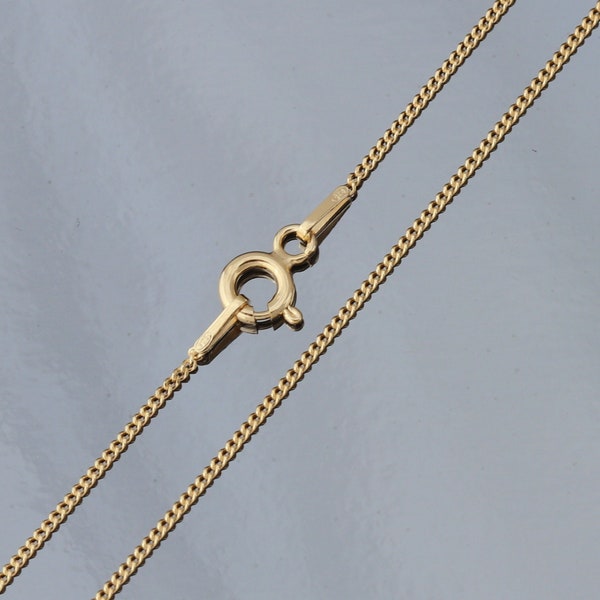 Gold Plated 1mm Curb Chain - Etsy