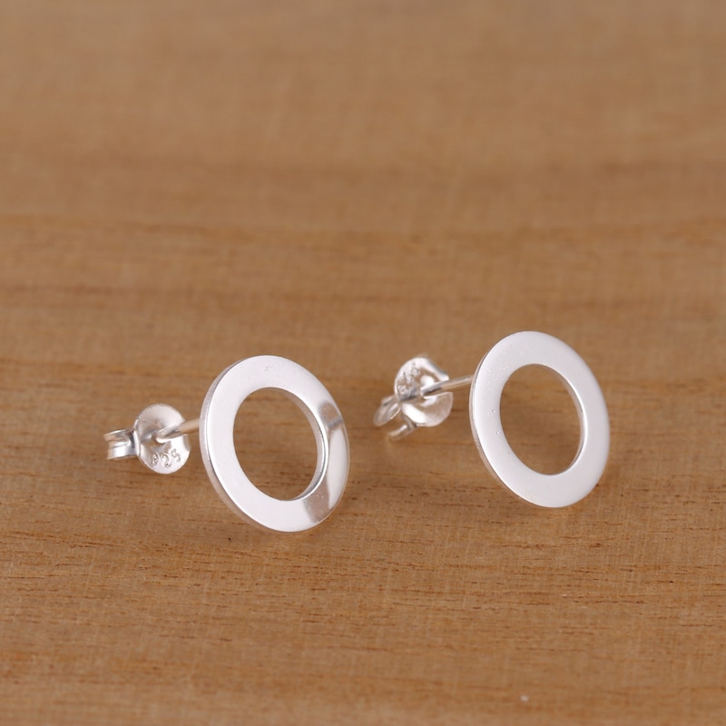 Open Circle Studs - Etsy