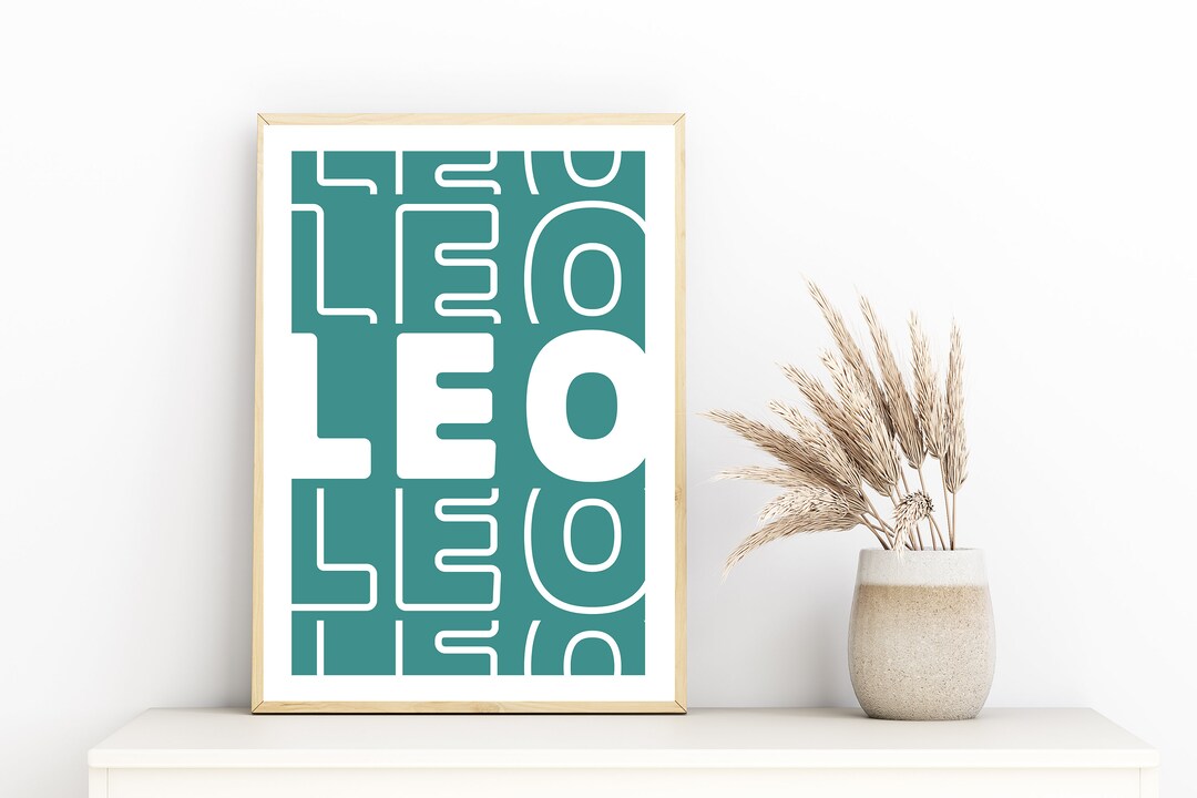Leo Stacked Print, Zodiac Printable, Leo Zodiac Gift, Zodiac Sign, Leo ...