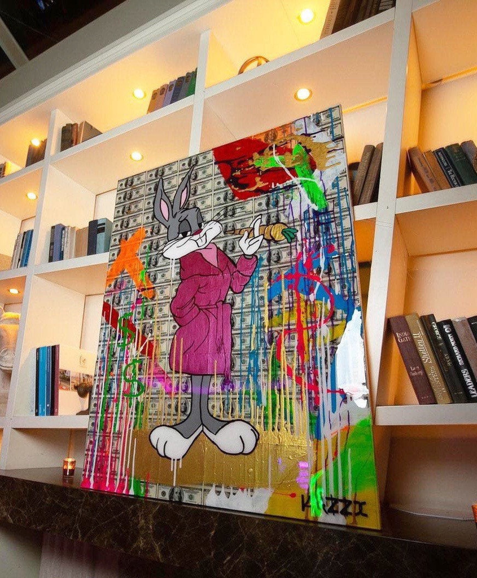 Bugs Bunny Pop Art acrylic and resin Canvas Poster Print | Etsy