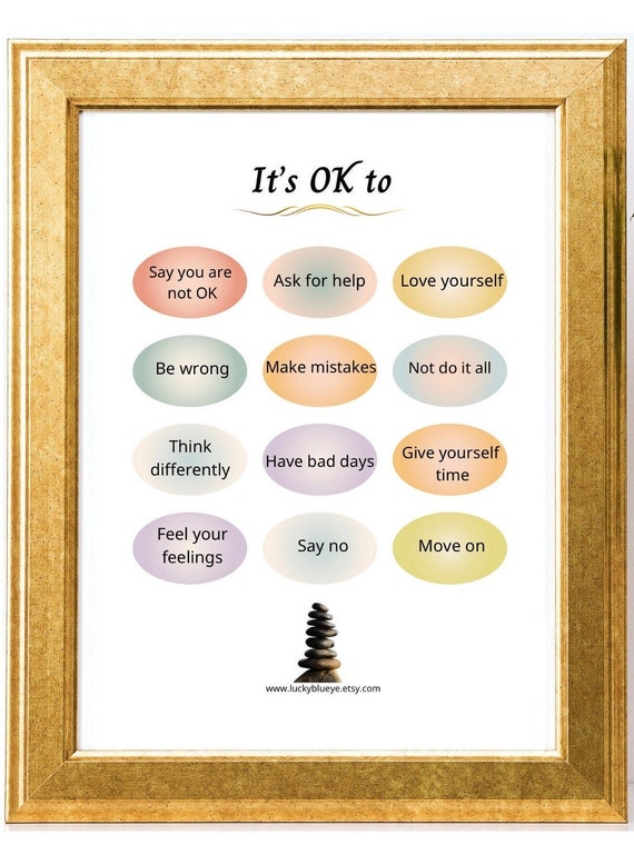 Mental Health Print Therapy Counselling Wall Art - Etsy