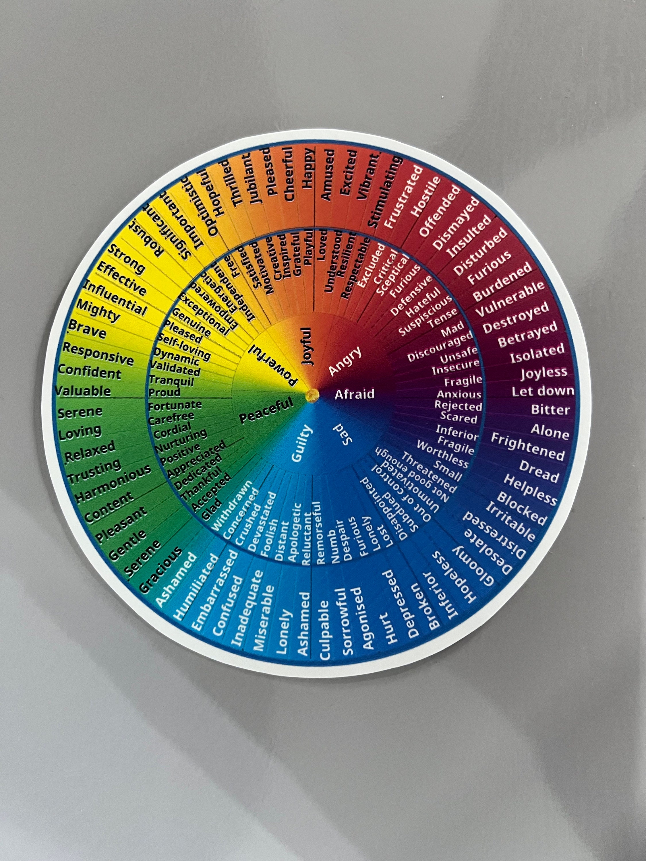 Emotions Wheel Sticker for Children Feelings Wheel Sticker - Etsy UK