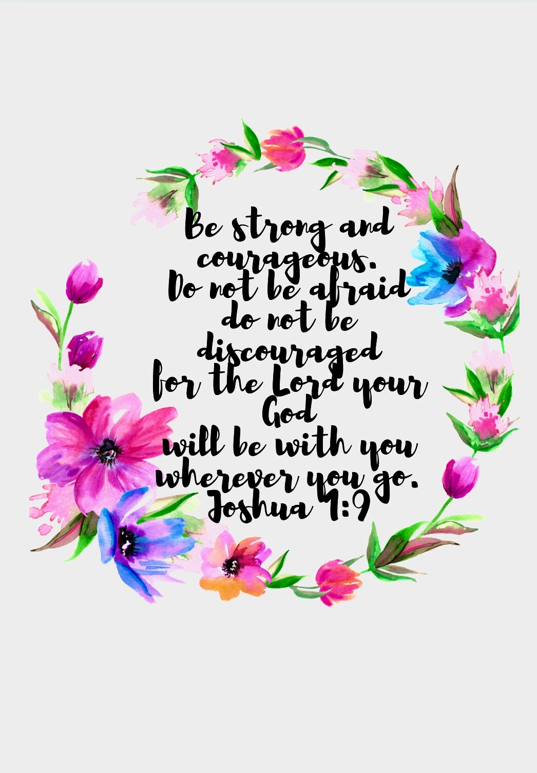 Bible Verse Printable, Deuteronomy 31:6 NIV, Be Strong and Courageous ...