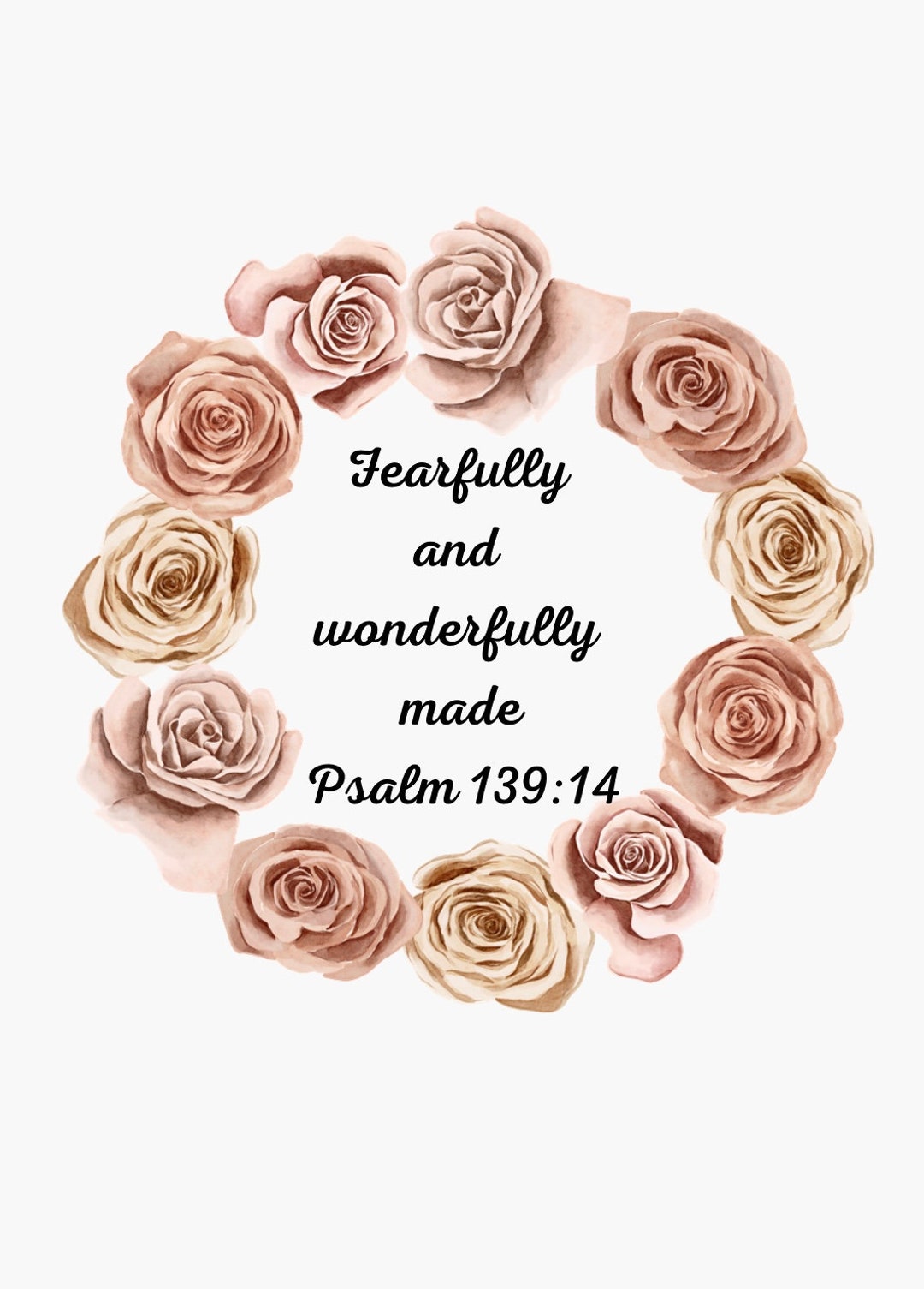 Bible Verse, Home Decor, Wall Decor, Fearfully and Wonderfully Made ...